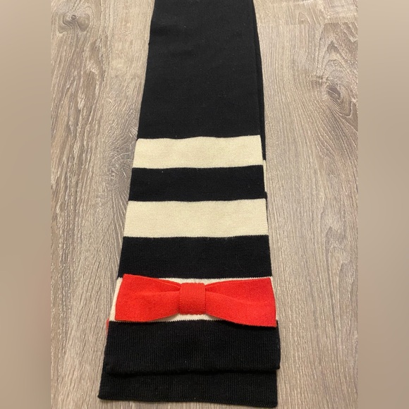 kate spade | Accessories | Kate Spade 0 Wool Scarf Hudson Black White ...